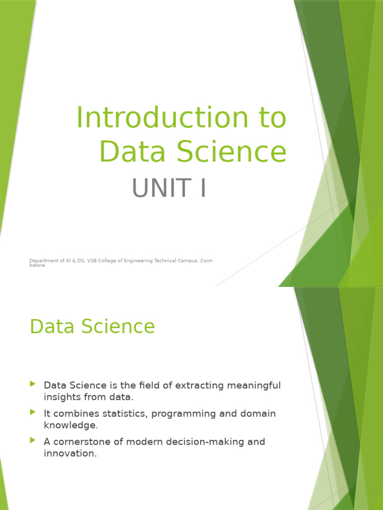 AD3491 - FDSA - Unit - I - Topic 01 - Need For Data Science | PDF | Data Science | Artificial ...