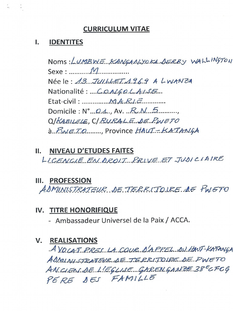 Curriculum Vitae | PDF