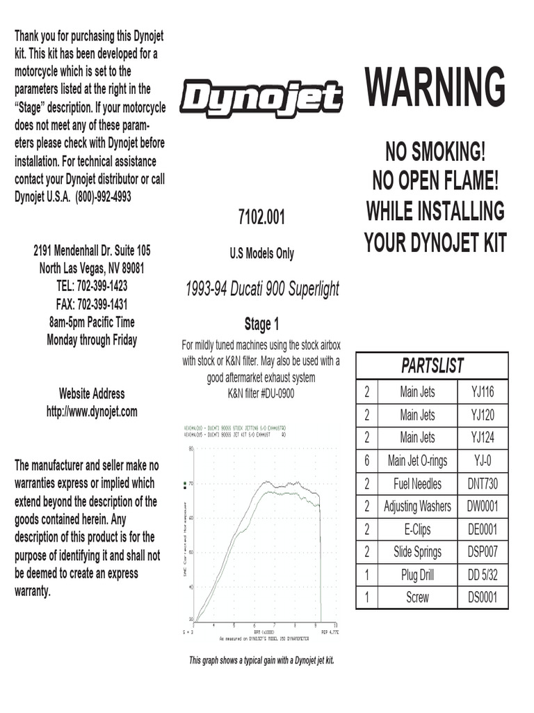 Guida Installazione Dynojet Stage 1 | PDF | Vehicle Technology | Engines