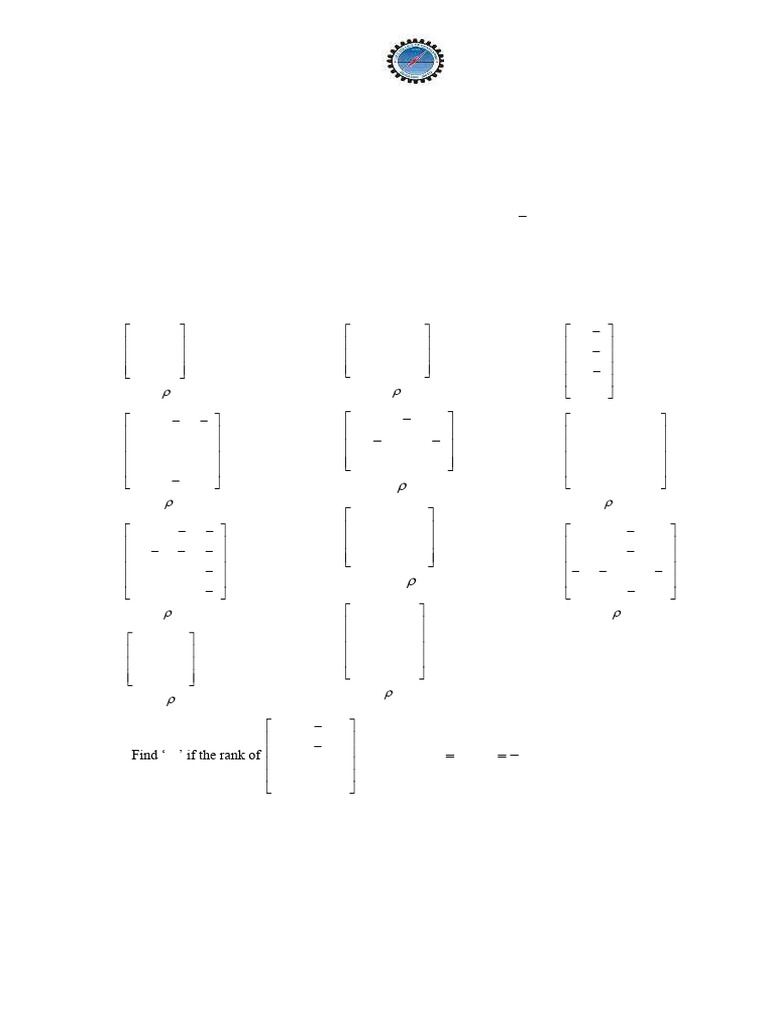 UNIT_5_QB_Matrices and System of Equations 12 October 2023 (1) | PDF | Eigenvalues And ...