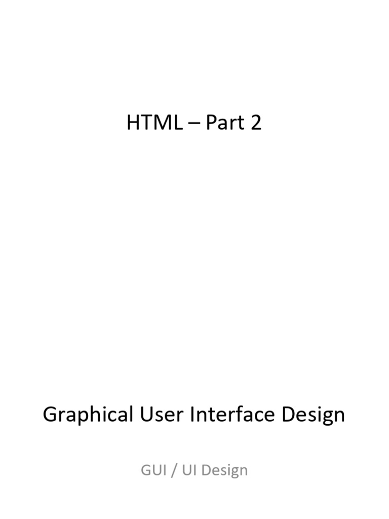 Lecture 3.2 HTML - Forms | PDF | Html | Software Engineering Lecture 3.2 HTML - Forms | PDF | Html | Software Engineering