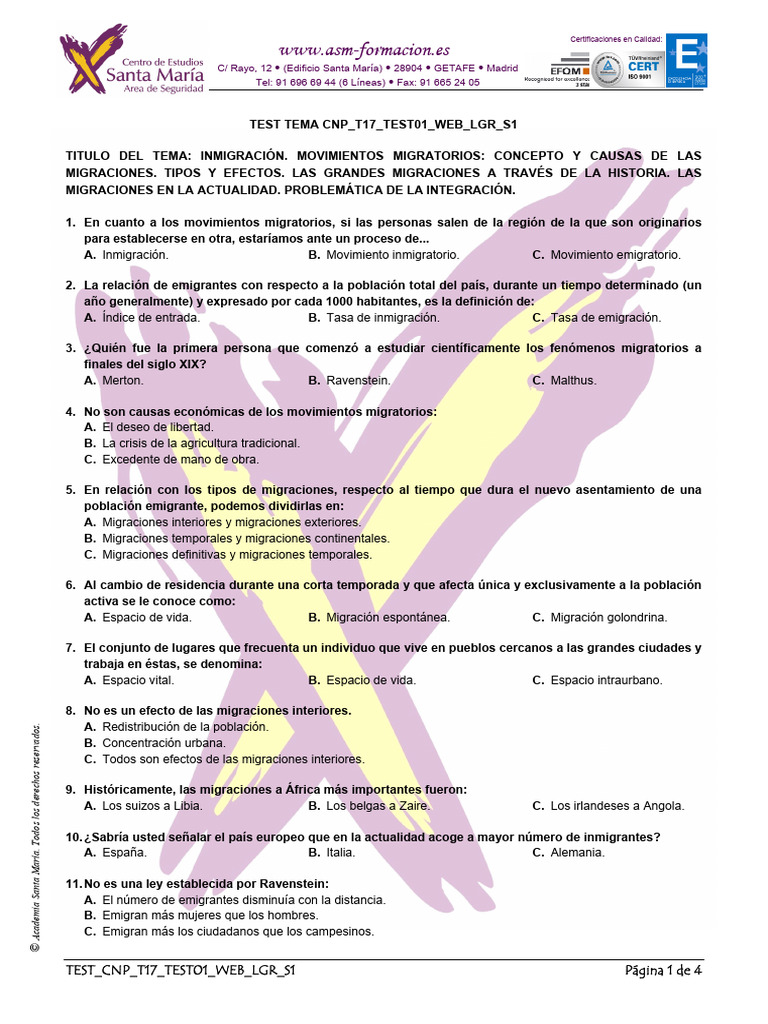 Test Cnp t17 Test01 Web Lgr s1 (1) | PDF | Migración humana | Inmigración