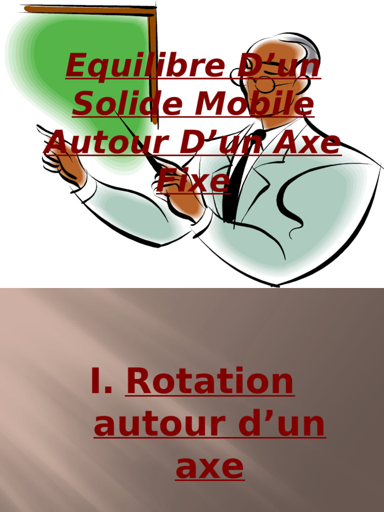 Équilibre d'un Solide autour d'un Axe | PDF | Moment d'une force | Rotation