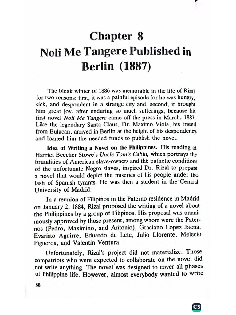 Noli Me Tangere Berlin 1887 | PDF