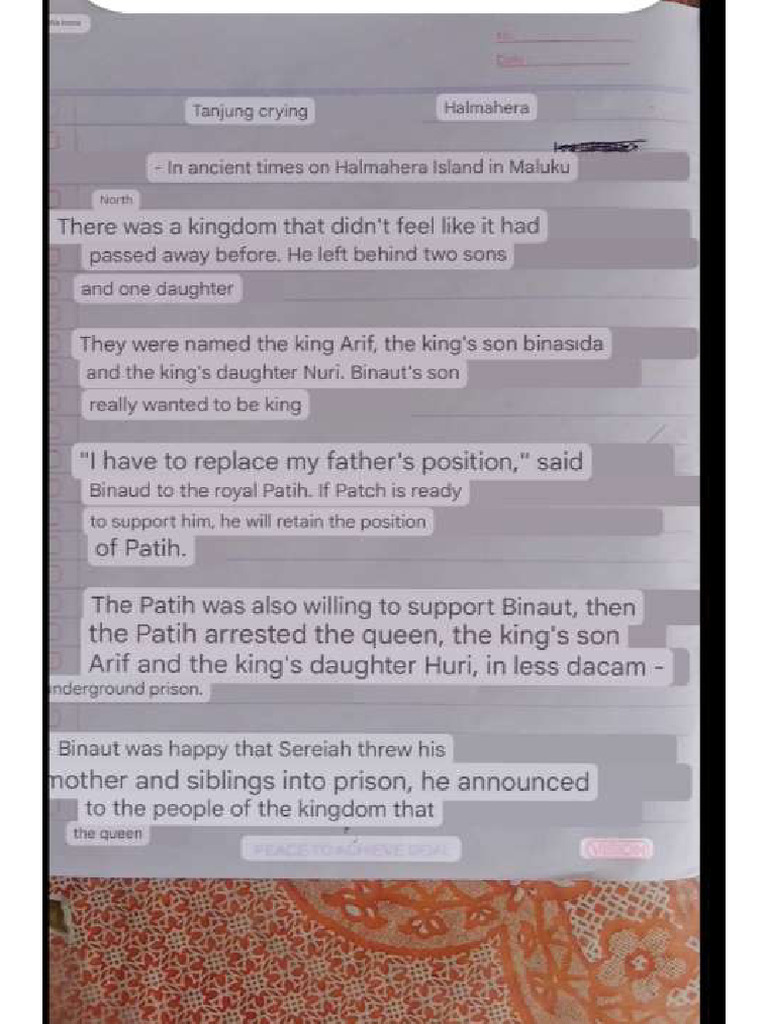 Foktale Tanjung Crying | PDF