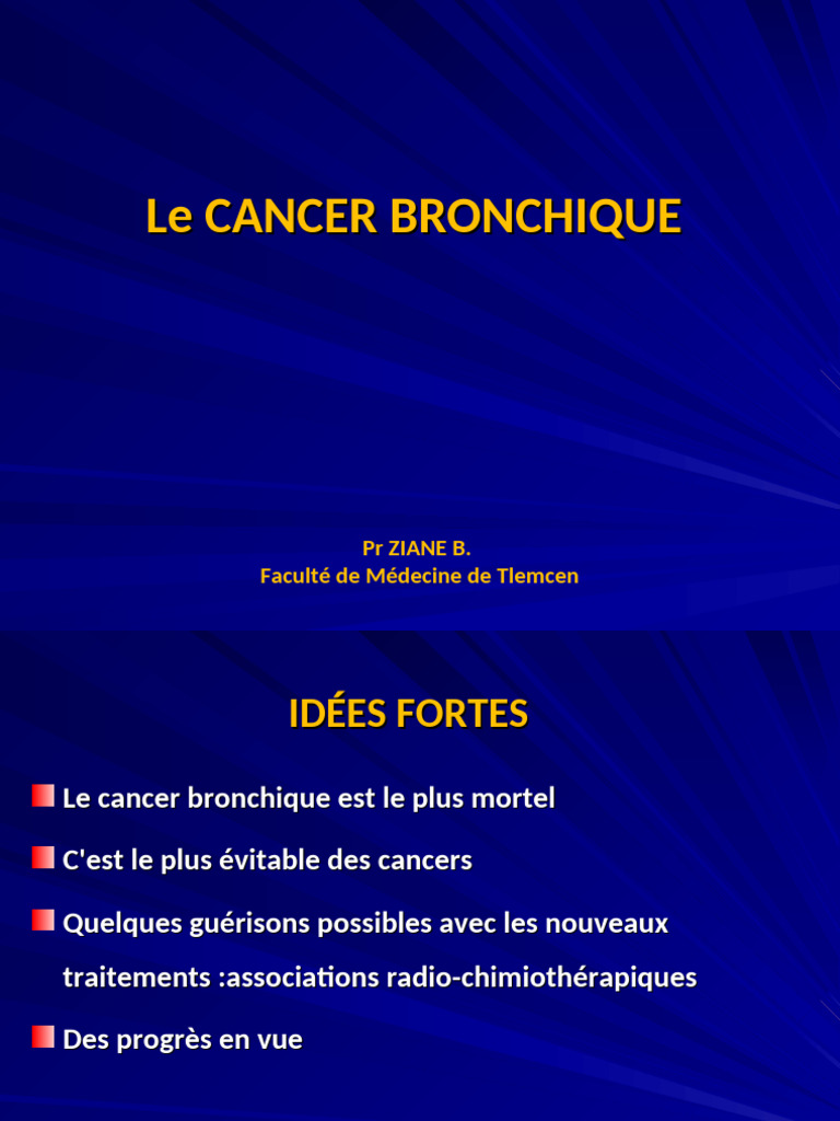 Comprendre le cancer bronchique | PDF | Cancer du poumon | Cancer