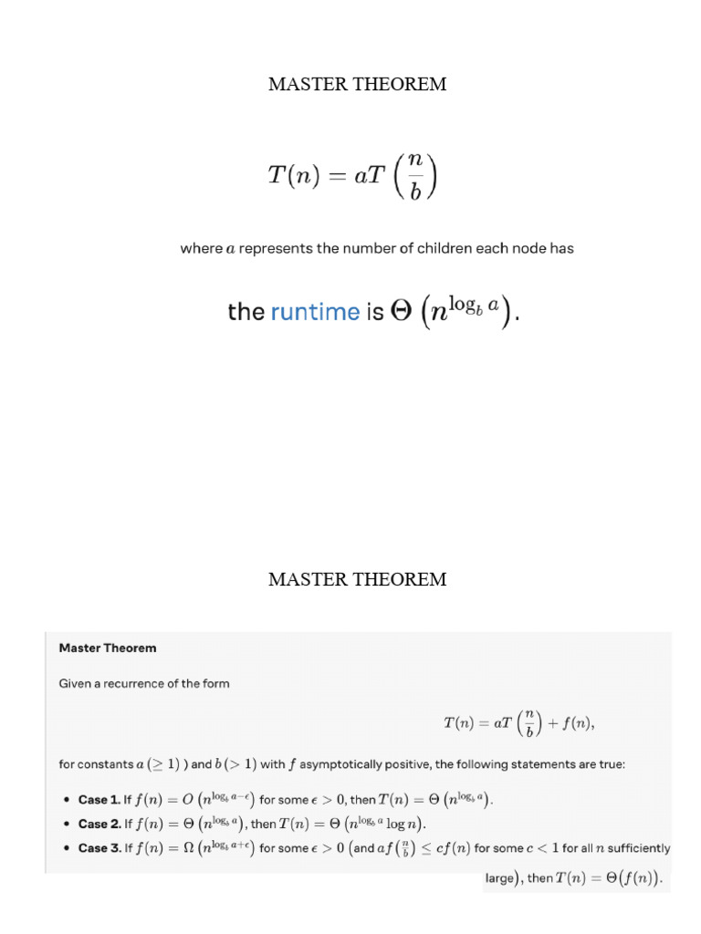 MasterTheorem | PDF