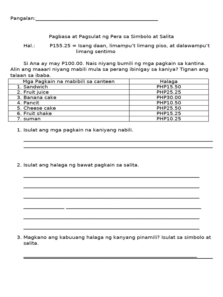 Grade 3 Activity Pdf
