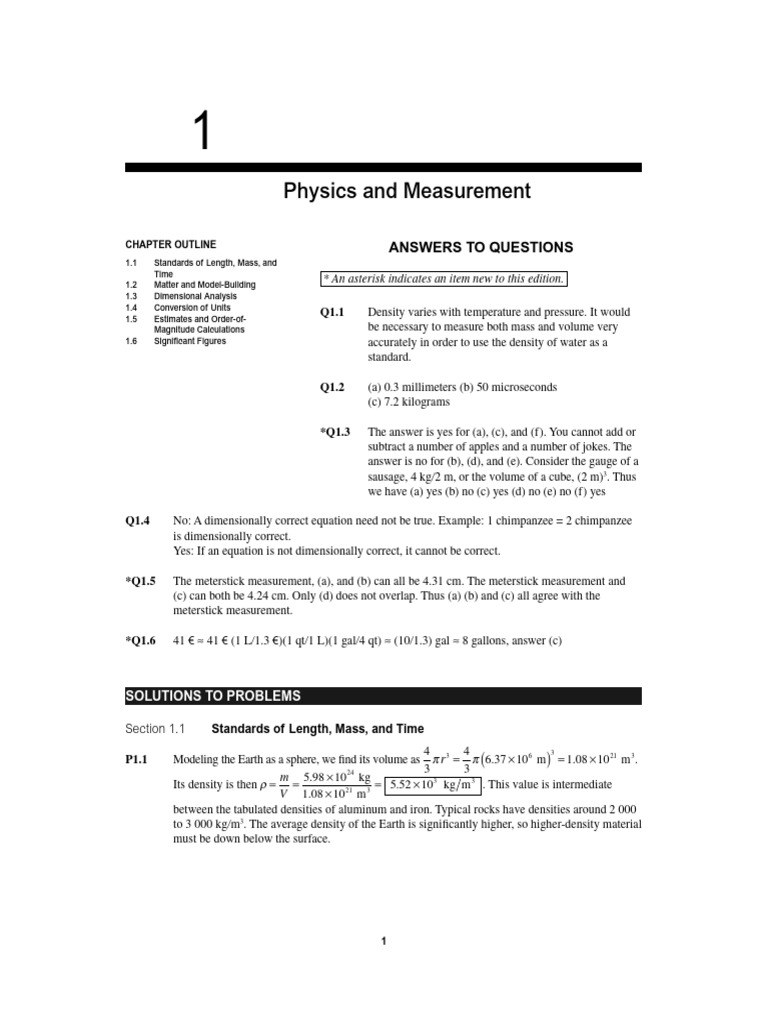 SM Chapter1 | PDF | Density | Quantity