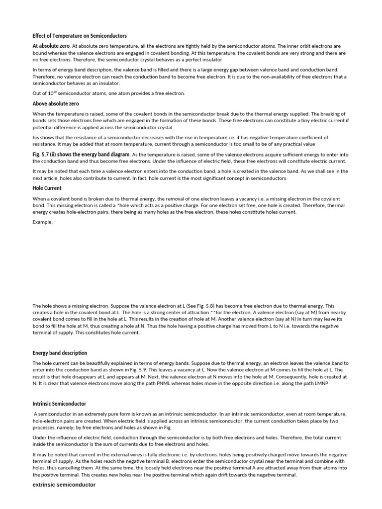 Chepter 5, Semiconductor | PDF | P–N Junction | Semiconductors