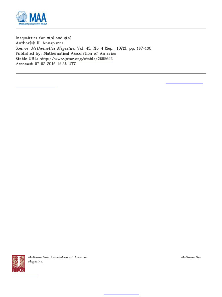 Annapurna1972 Sum of Divisors | PDF | Mathematical Concepts ...