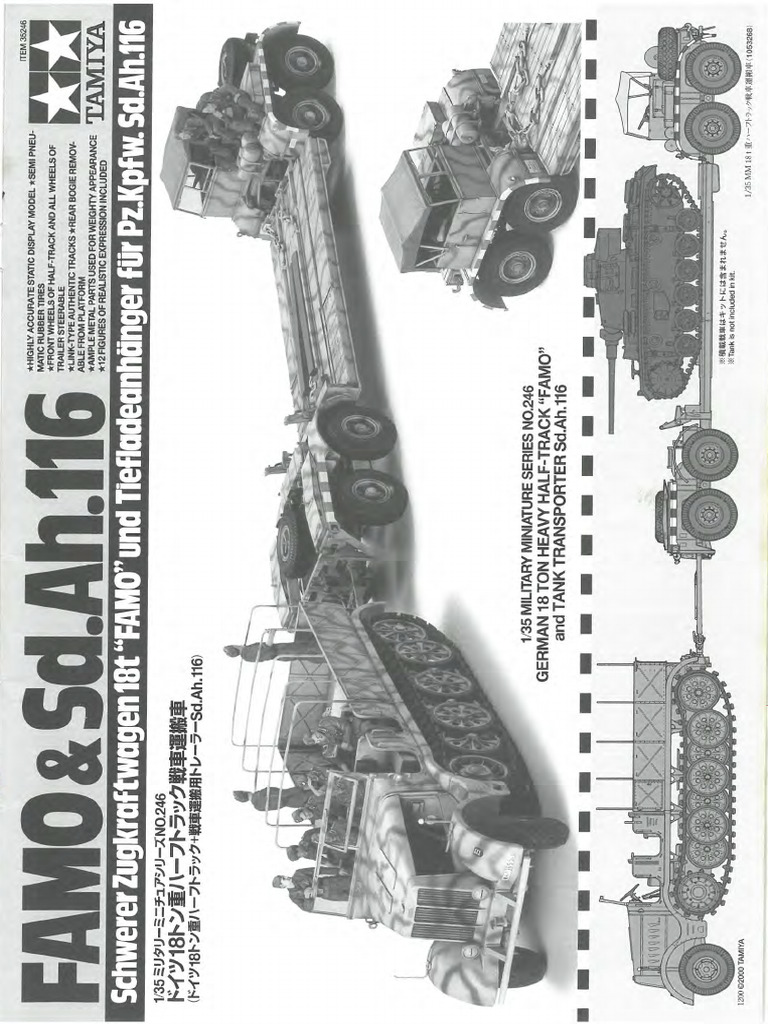 Tamiya Famo 9 & Sd. Ah. 116 instruction set | PDF