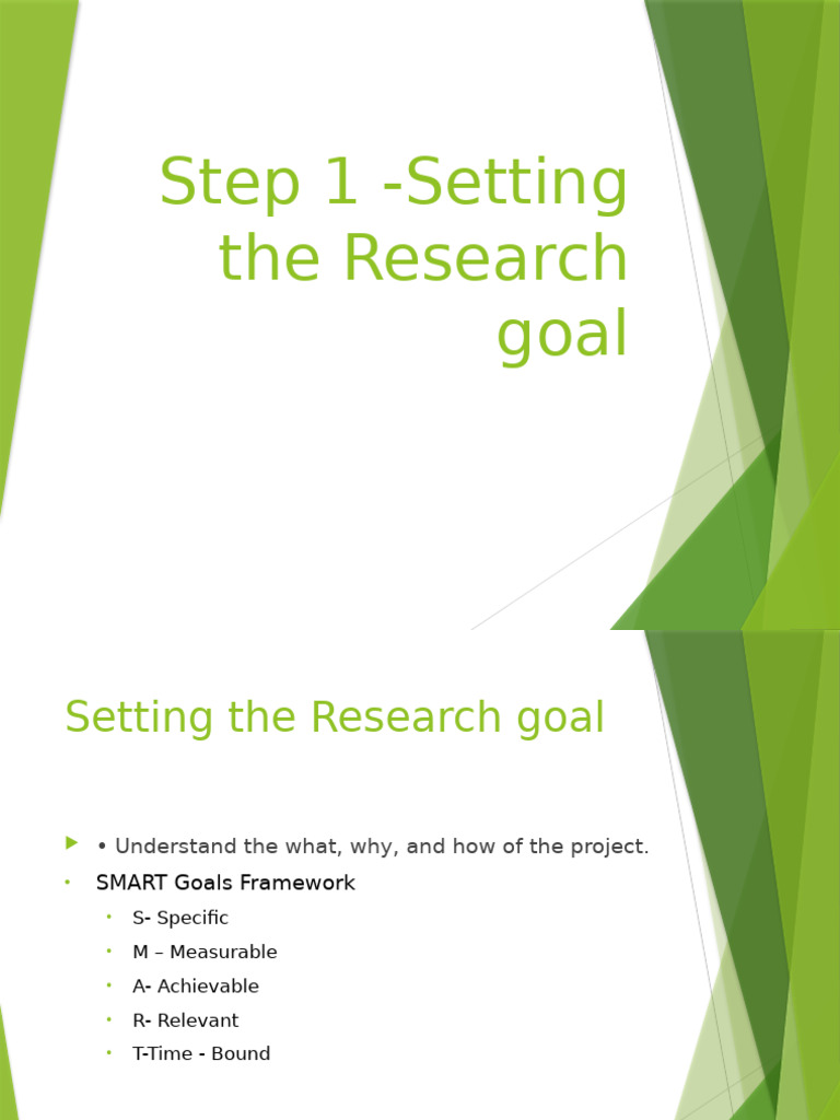 04 - Setting The Research Goal | PDF | Goal | Data