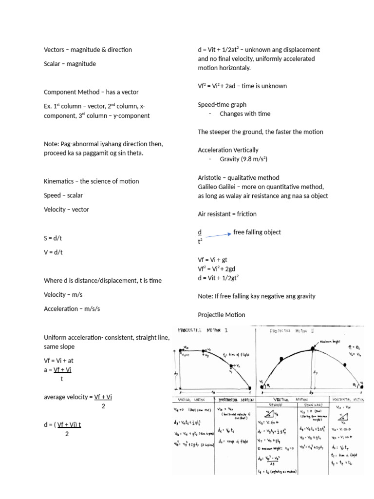 Kinematics and Motion Concepts | PDF