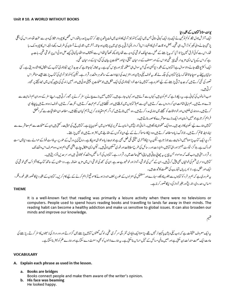 Unit 10 A World Without Books | PDF | Libraries | Pronoun