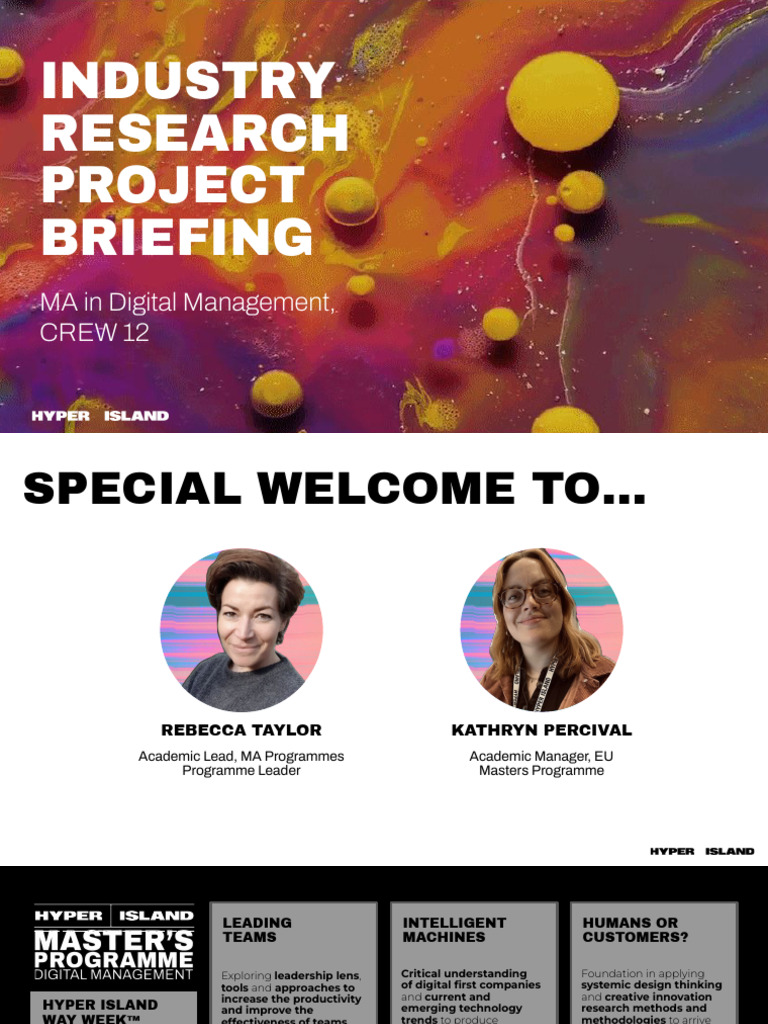 Crew 12 Industry Research Project Briefing | PDF | Innovation | Design ...