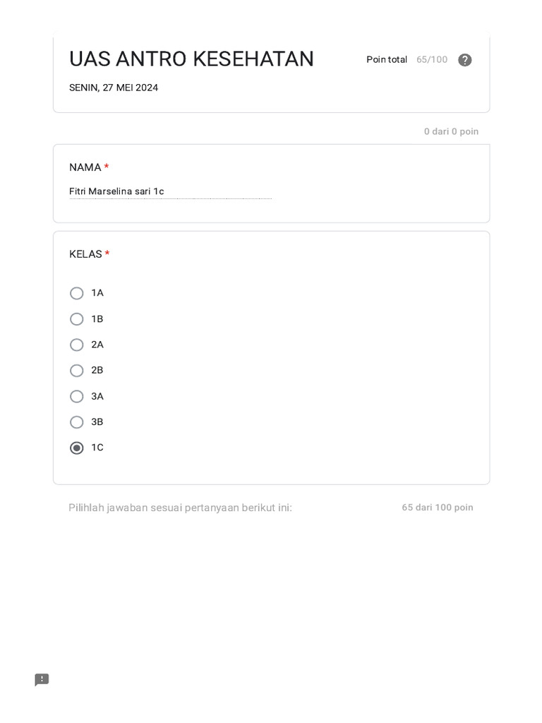 Uas Antro Kesehatan | PDF
