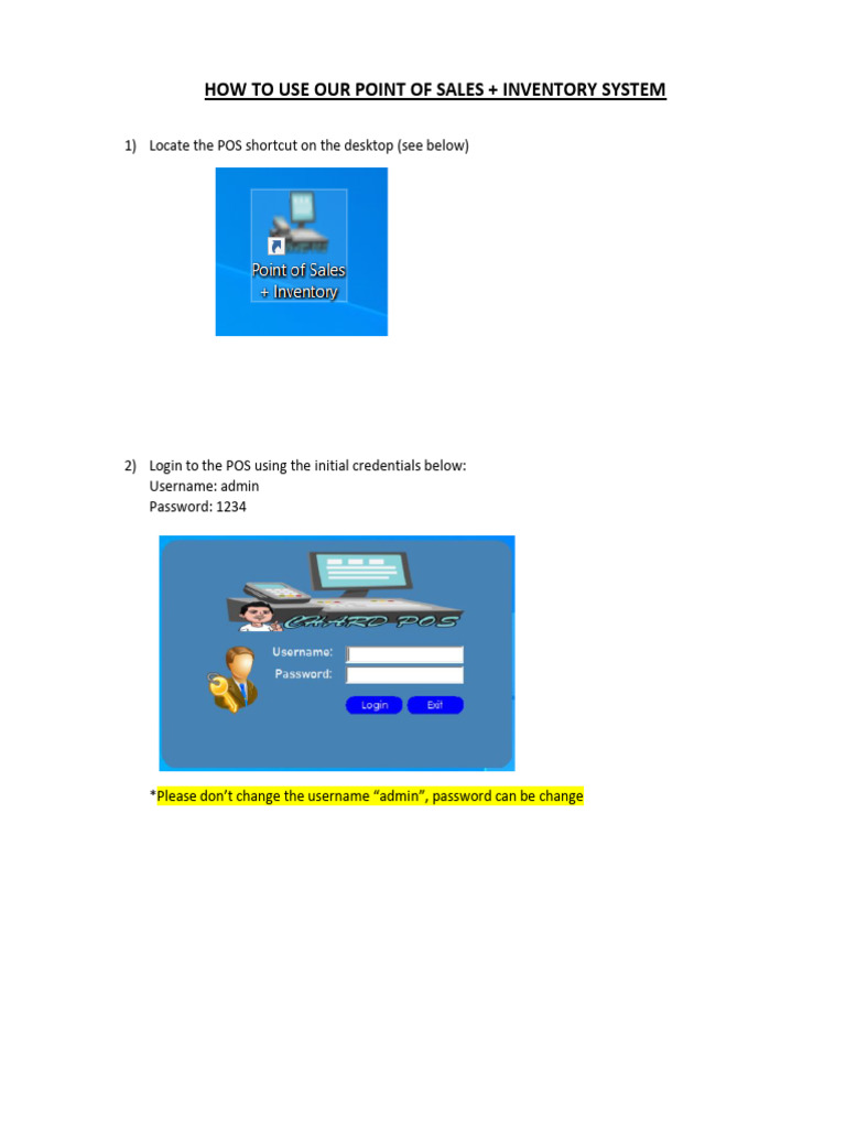 CHARD POS - GUIDE | PDF | Point Of Sale | Barcode