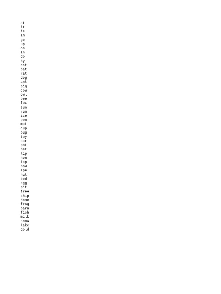 Easy Words | PDF