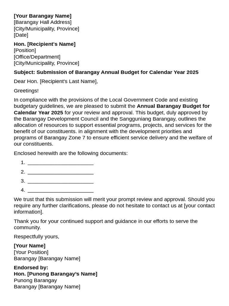 Annual Barangay Budget | PDF