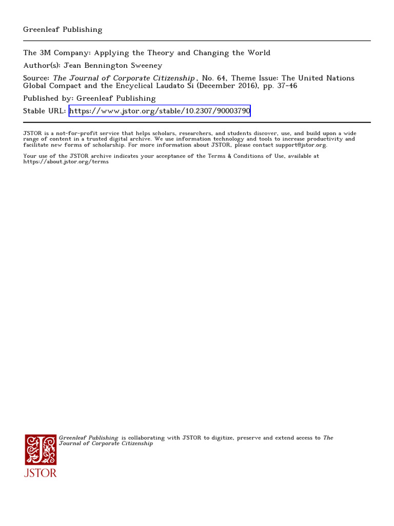 3M's Commitment to Sustainability Goals | PDF | Sustainability | Climate Change