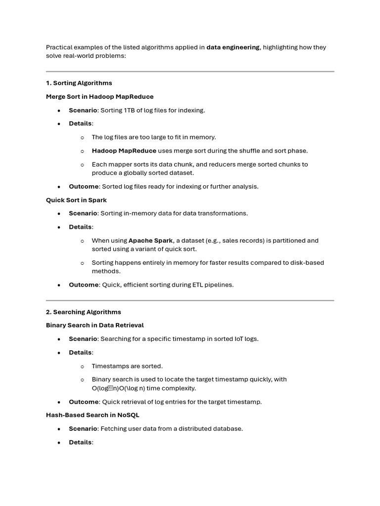 Data Engineering Algorithms Explained | PDF | Map Reduce | Principal ...
