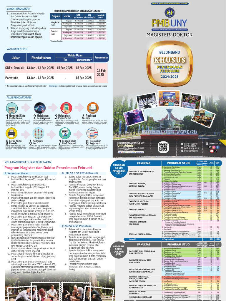 Panduan Pendaftaran PMB UNY 2024 | PDF