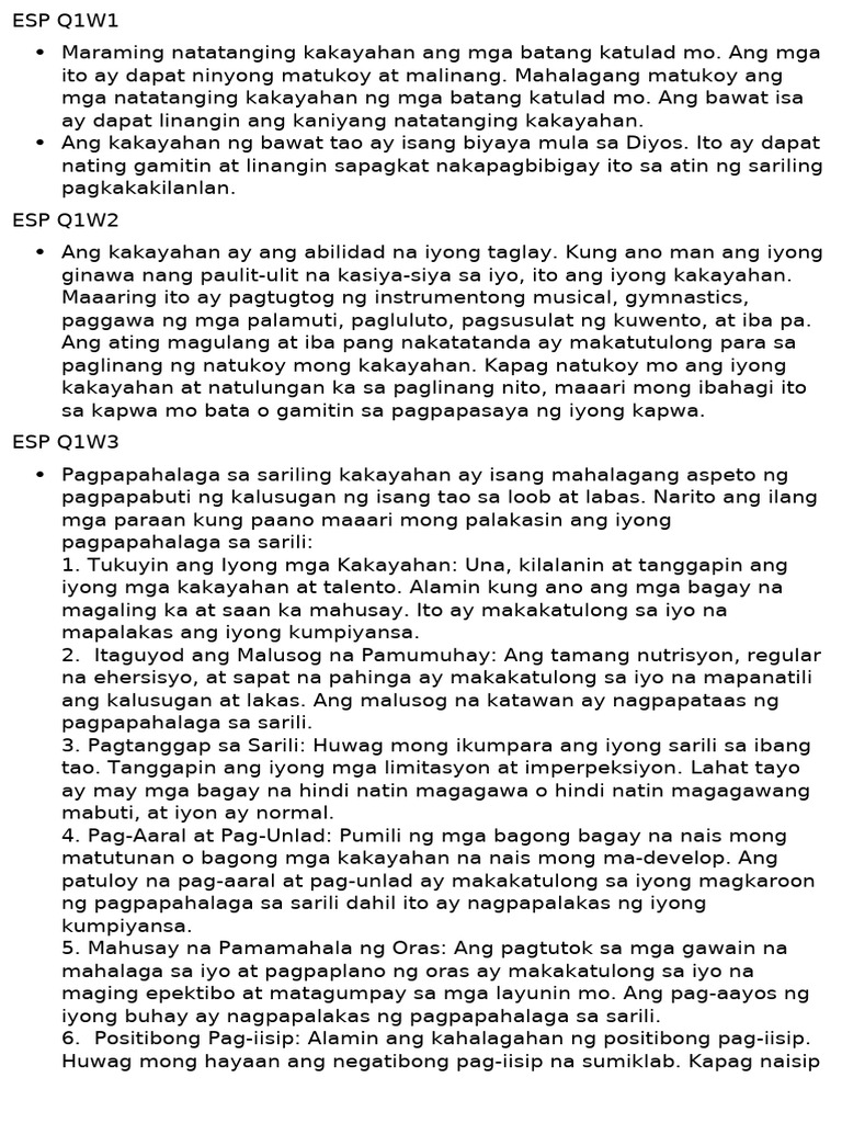 Esp Q1 Pointers | PDF