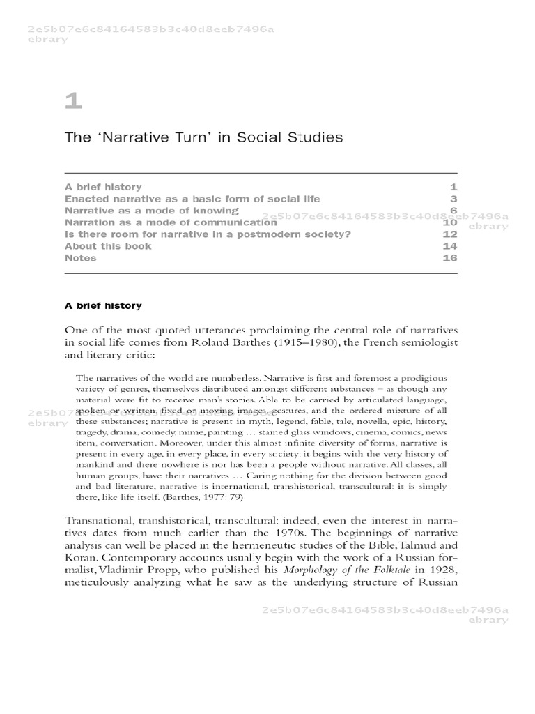 Czarniawska 2004 The Narrative Turn in Social Studies Narratives in ...