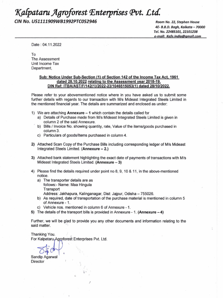 Reply Letter | PDF | Taxes | Payments