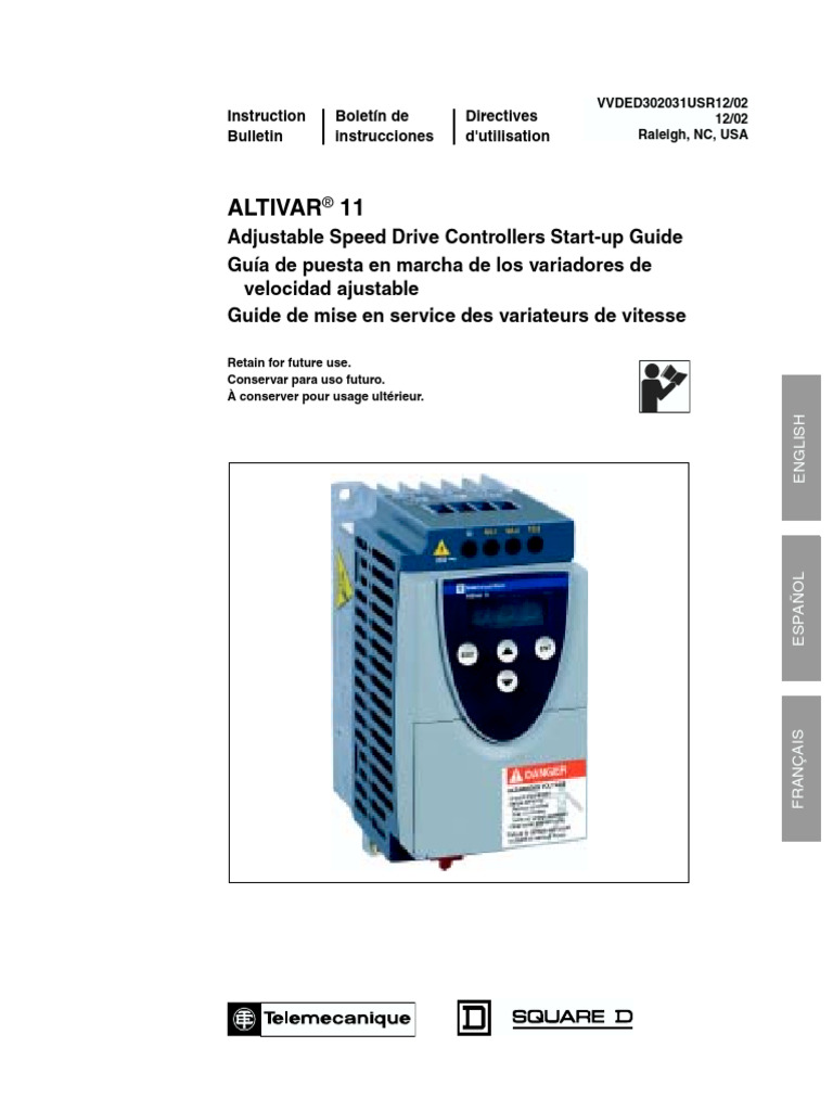 Telemecanique Altivar 11 Start Up Guide | PDF | Electrical Wiring ...