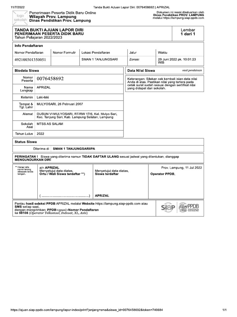 APRIZAL ZONASI | PDF