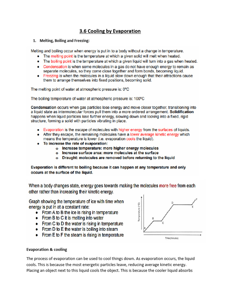 Evaporation Cooling Explained | PDF