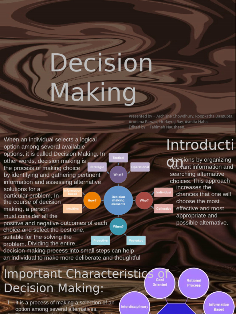 Psych Presentation | PDF | Decision Making | Choice