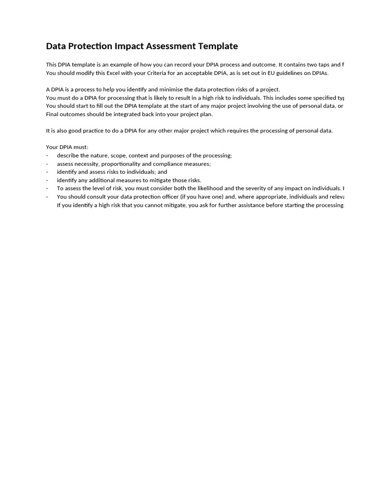 GDPR - DPIA Register Steps Log | PDF | Risk | Regulatory Compliance