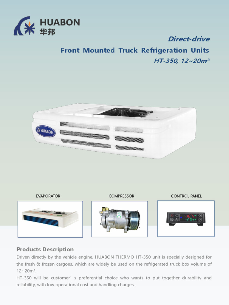 HT-350 Truck Refrigeration Unit Overview | PDF | Refrigeration | Truck