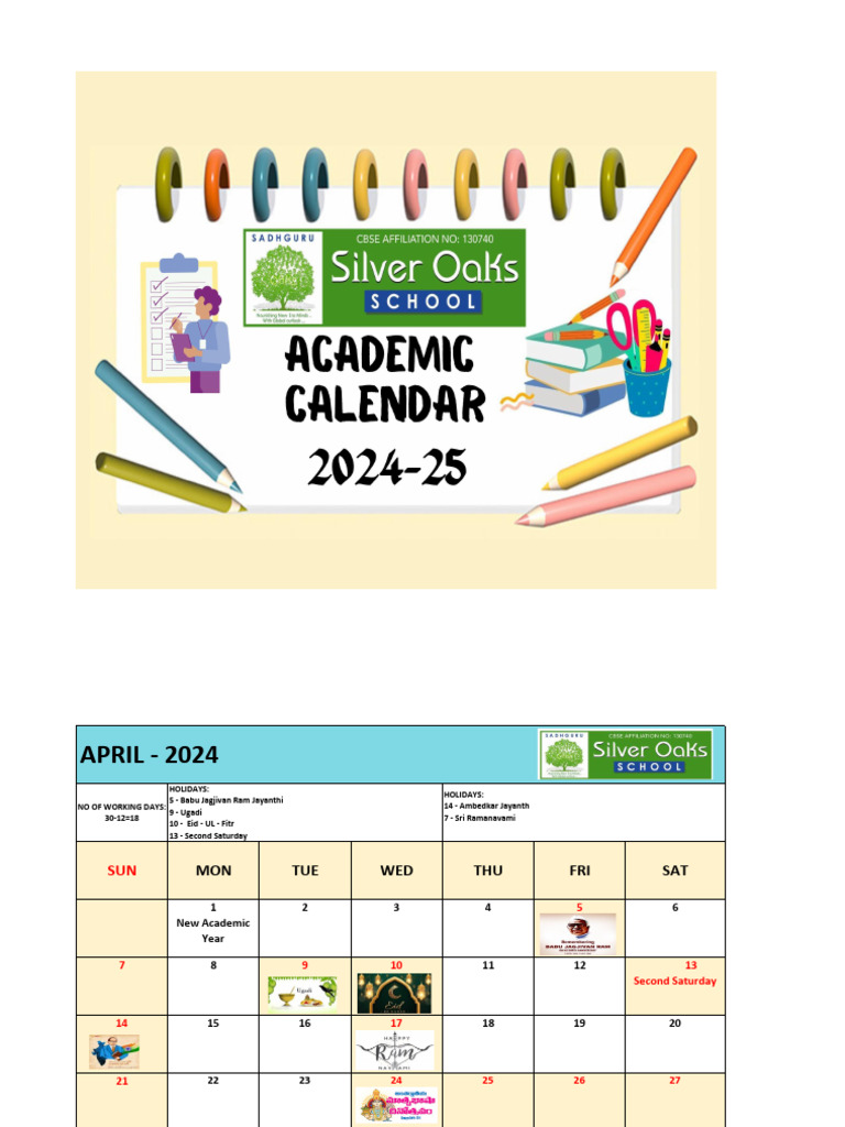 Academic Calender Final CBSE 24 25 | PDF | Religious Holidays ...