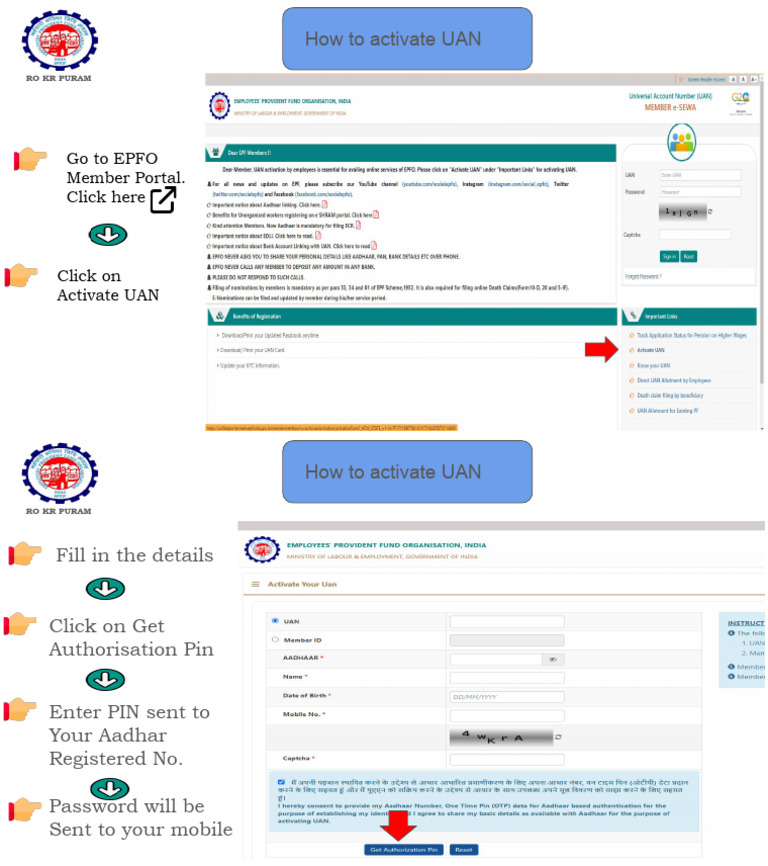 UAN Activation Steps | PDF