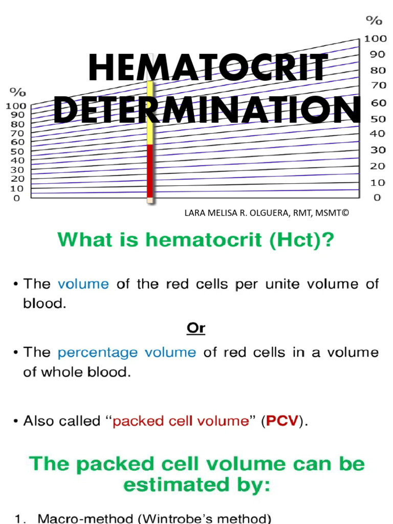 HEMATOCRIT-DETERMINATION | PDF