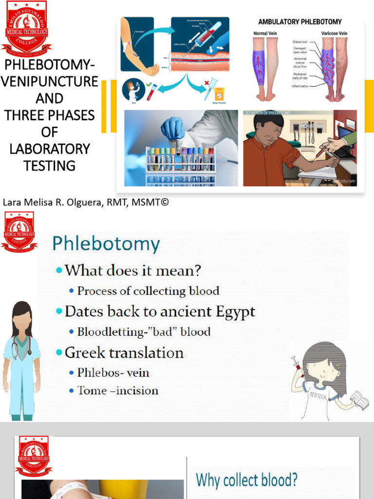 Venipuncture and Three Phases of Laboratory Testing Eac | PDF