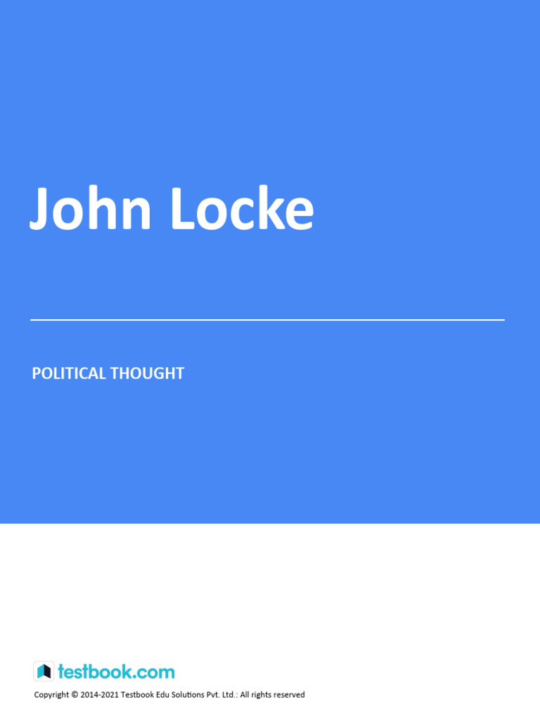 John Locke's Political Thought Explained | PDF