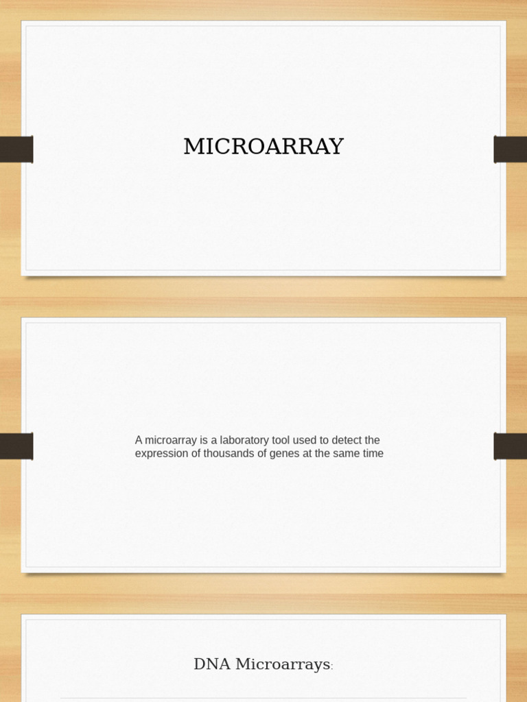 15) Microarray and Sequencing presentation (DT) | PDF | Dna Sequencing | Dna Microarray
