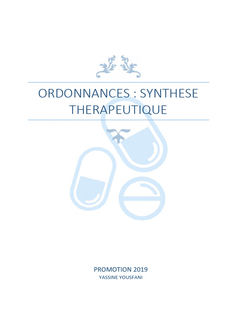 Ordonnances Médicales : Synthèse 2019 | PDF | Anti-inflammatoire non ...