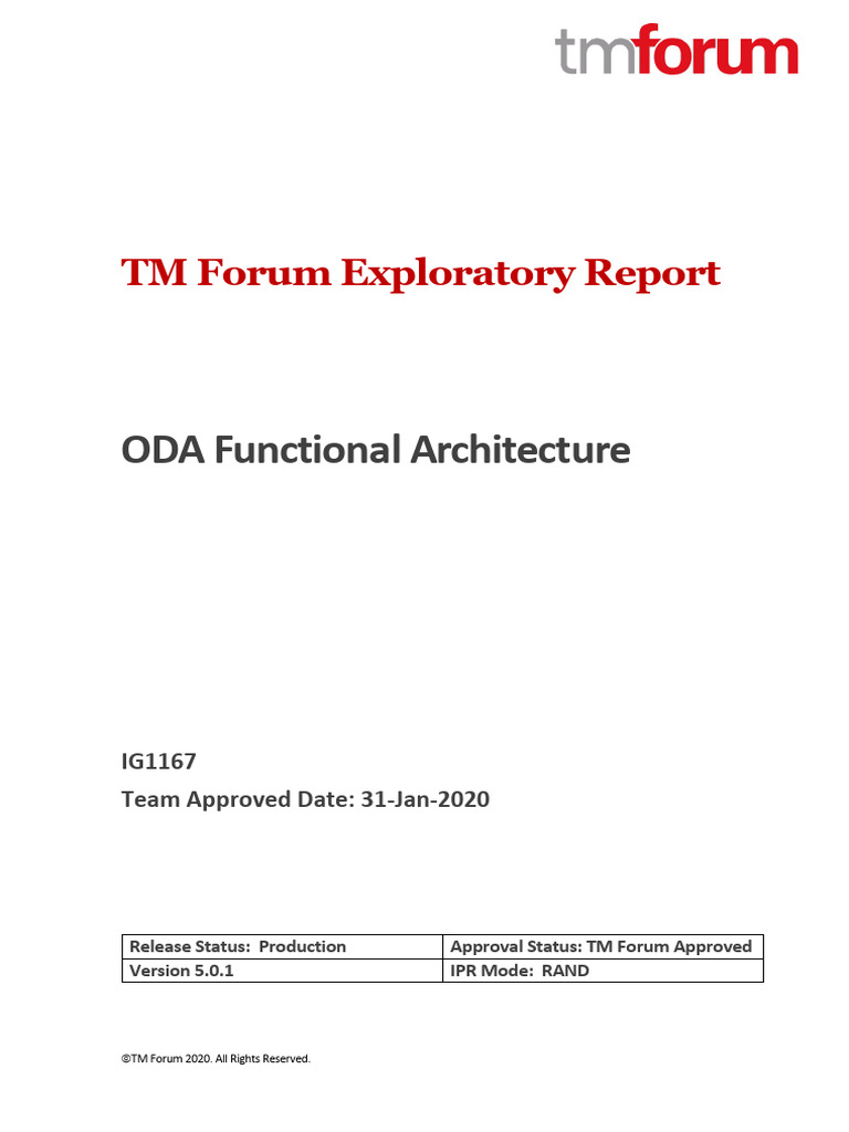 IG1167 ODA Functional Architecture v5.0.1 | PDF | Intellectual Property | Computing