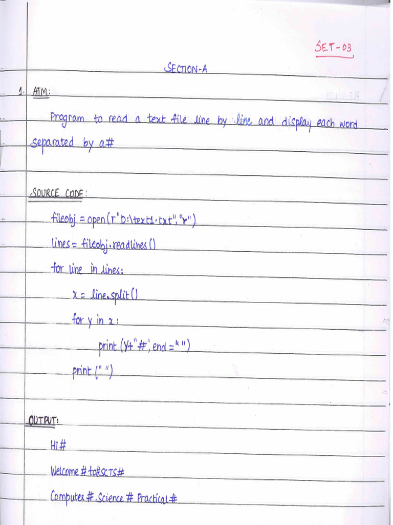 CS PRACTICAL SET - 3 | PDF