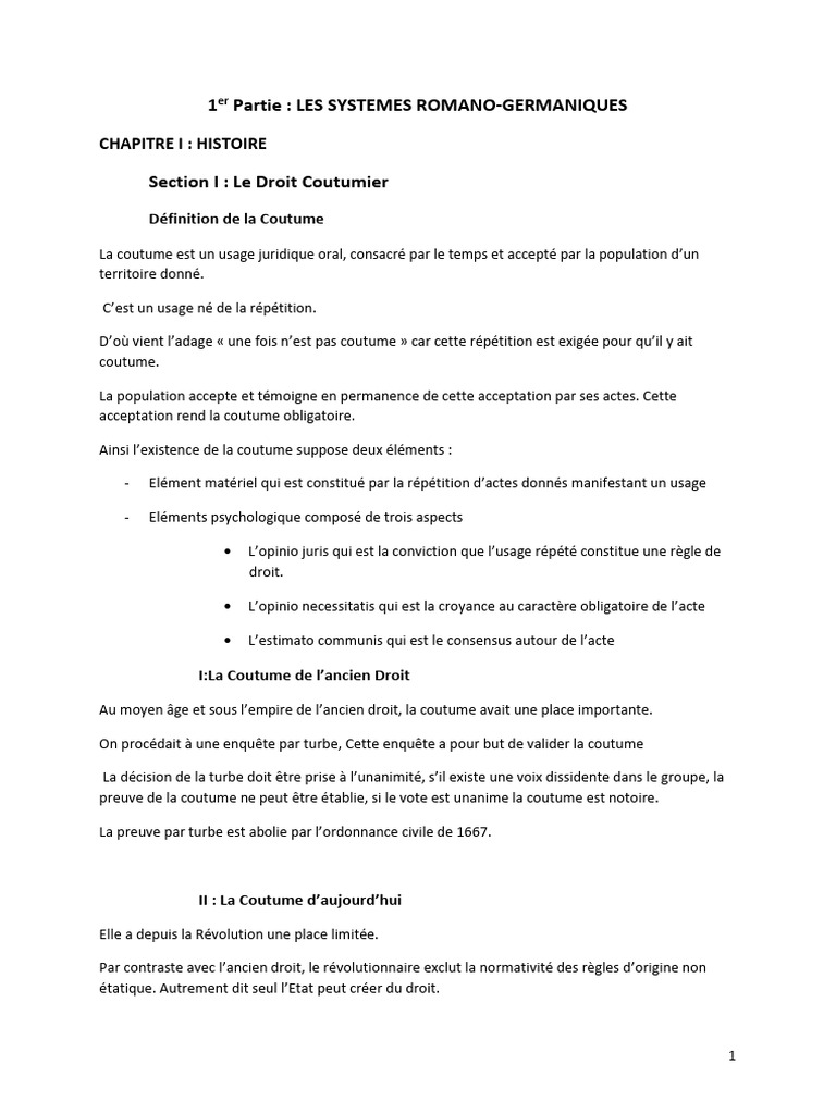 Définition de la Coutume Juridique | PDF | Loi | Traité