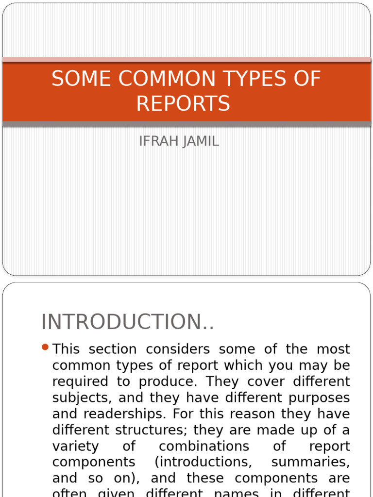 Common Types of Reports Explained | PDF | Agenda (Meeting)
