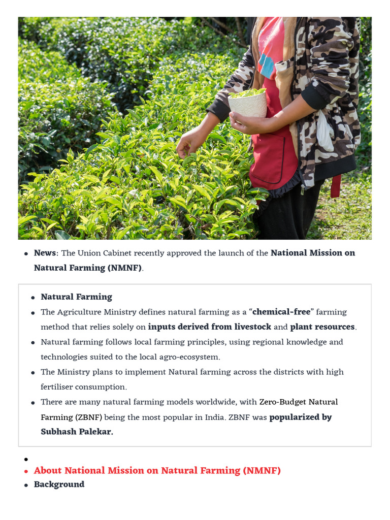 10. National Mission on Natural Farming (NMNF). | PDF | Agriculture ...