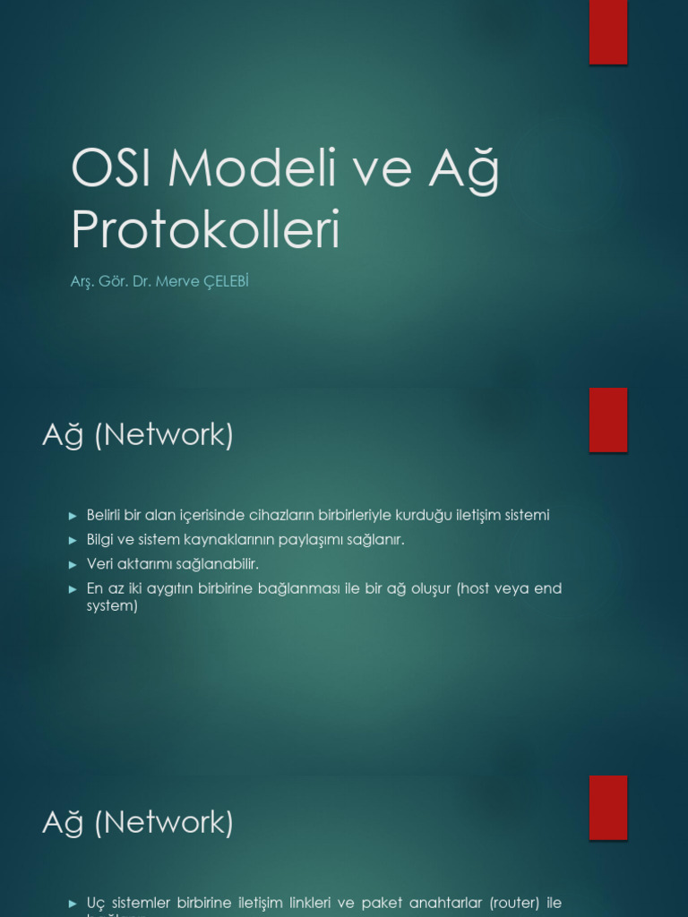 2-OSI Modeli Ve Ag Protokolleri | PDF