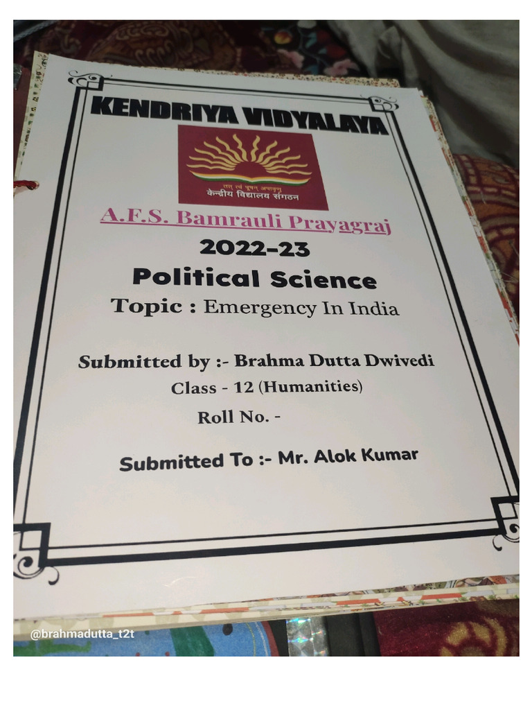National Emergency in India | PDF